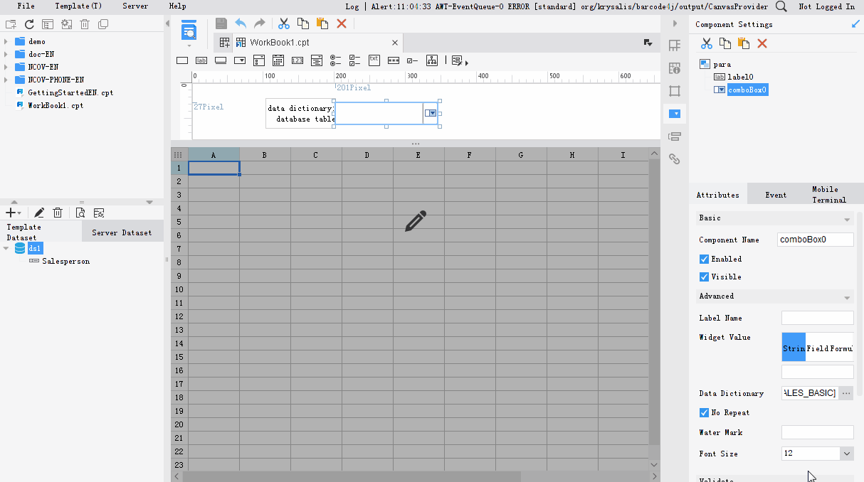 Report Drop-down Box Widget-FineReport Help Document