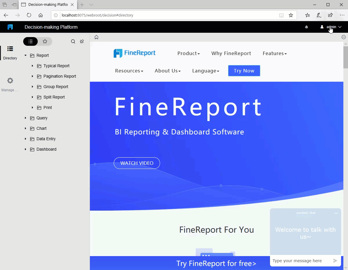 System Super Administrator-FineReport Help Document