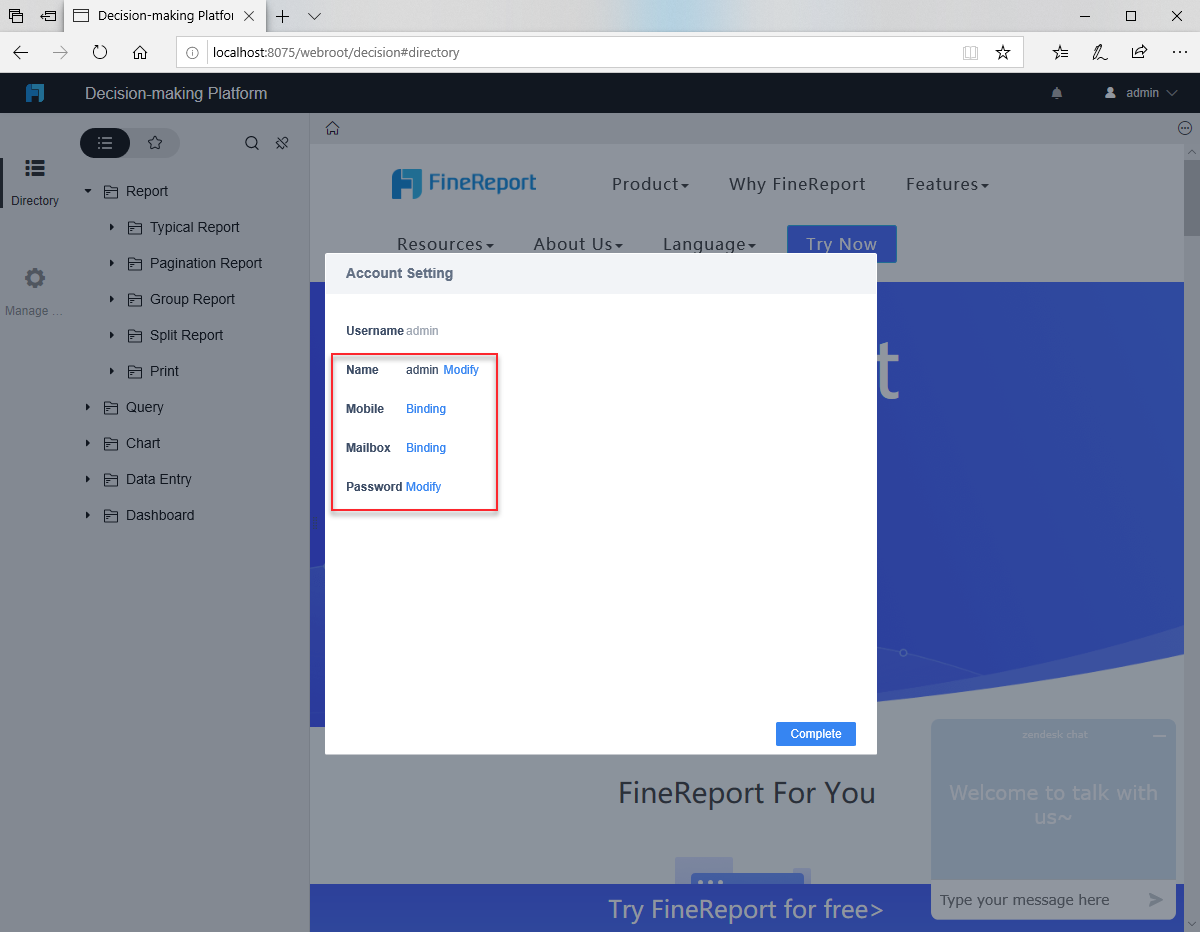 System Super Administrator-FineReport Help Document