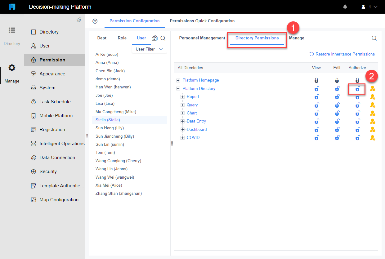 Homepage Management-FineReport Help Document