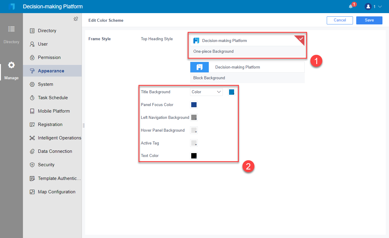 Platform Style-FineReport Help Document