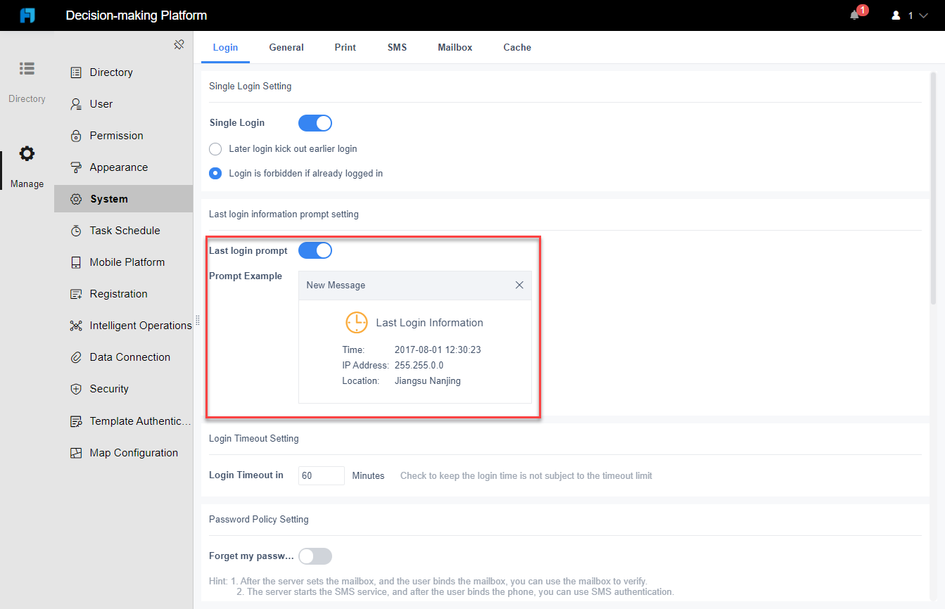 Login Setting-FineReport Help Document