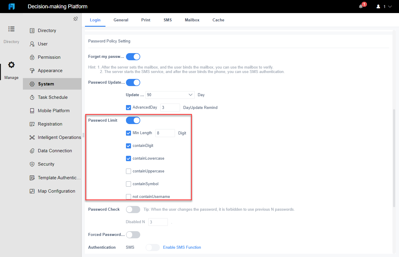 Login Setting-FineReport Help Document