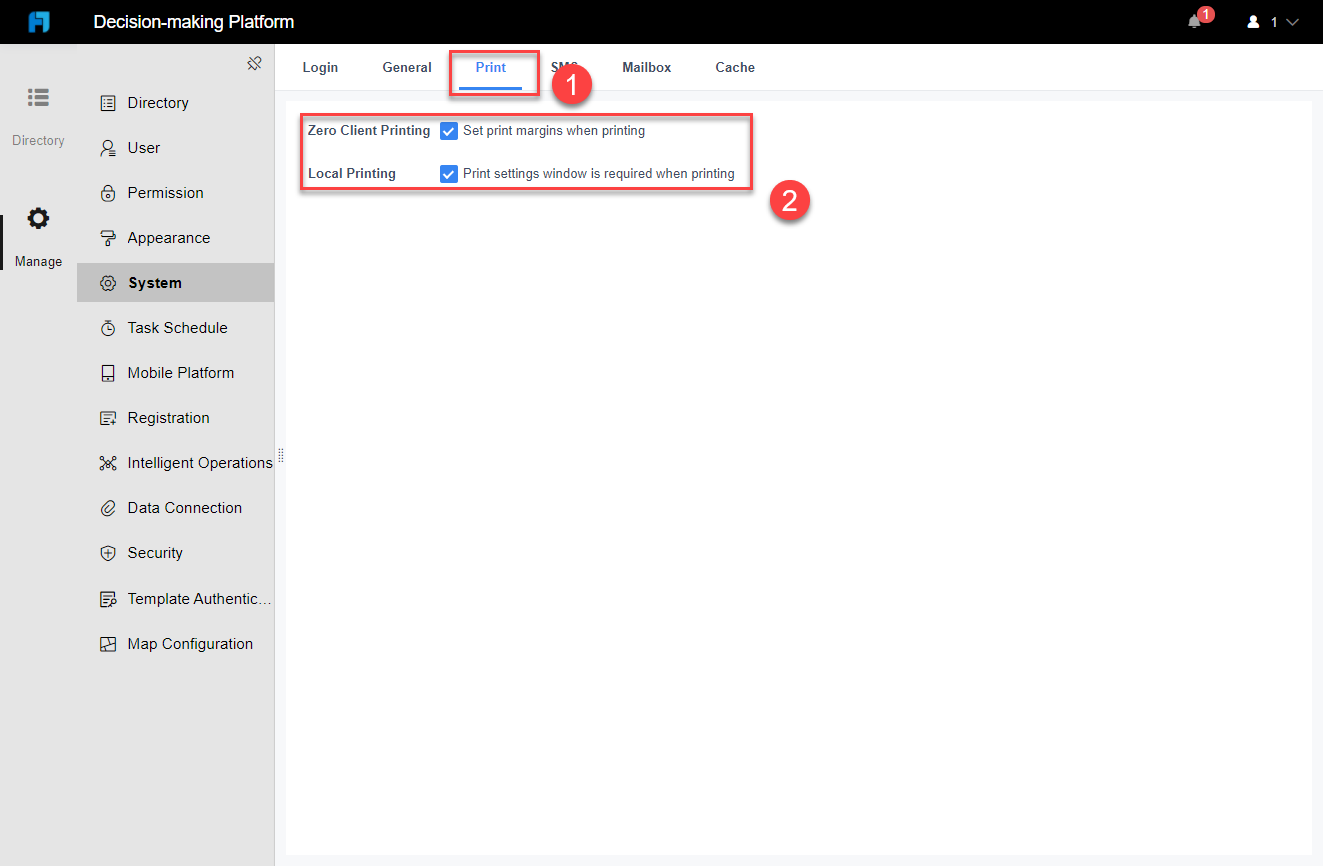 Print Setting-FineReport Help Document