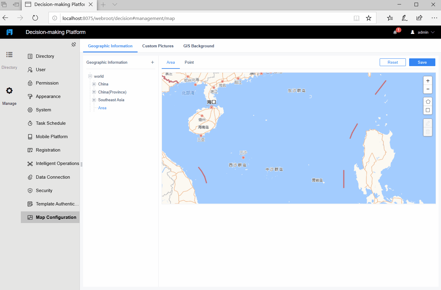 Geographic Information-FineReport Help Document