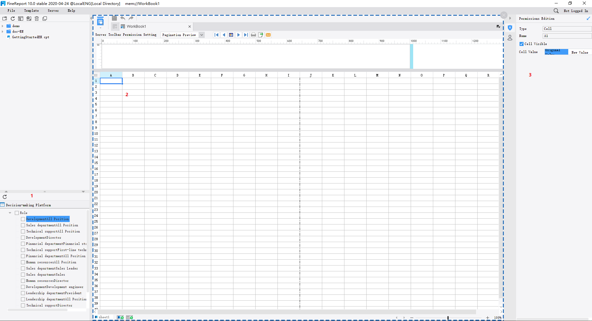 Fine-grained Template Permission Control-FineReport Help Document