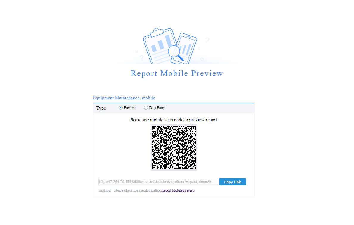 Preview Mobile Reports-FineReport Help Document