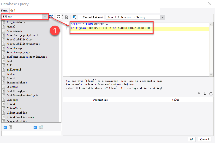 Use Parameter Injection-FineReport Help Document