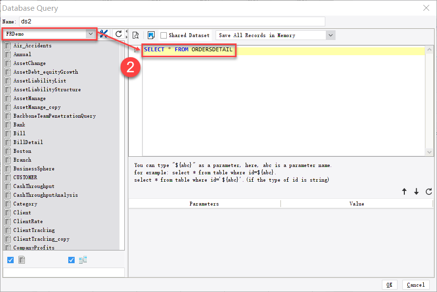 Use Parameter Injection-FineReport Help Document