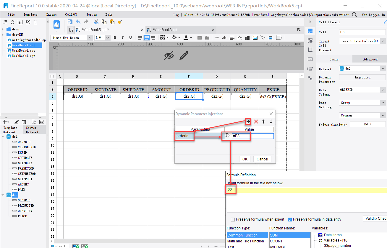Use Parameter Injection-FineReport Help Document