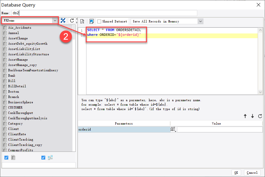 Use Parameter Injection-FineReport Help Document
