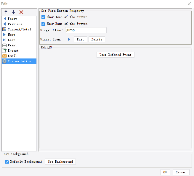 JS Add a Button to Toolbar for Jumping to a Specific Page-FineReport Help Document