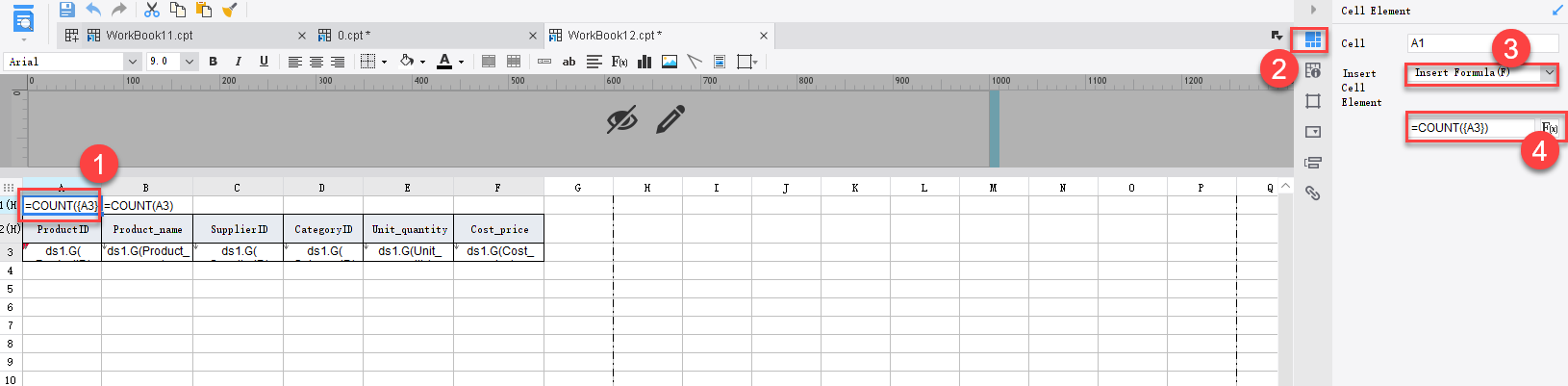 JS Display Row Count in the Toolbar-FineReport Help Document