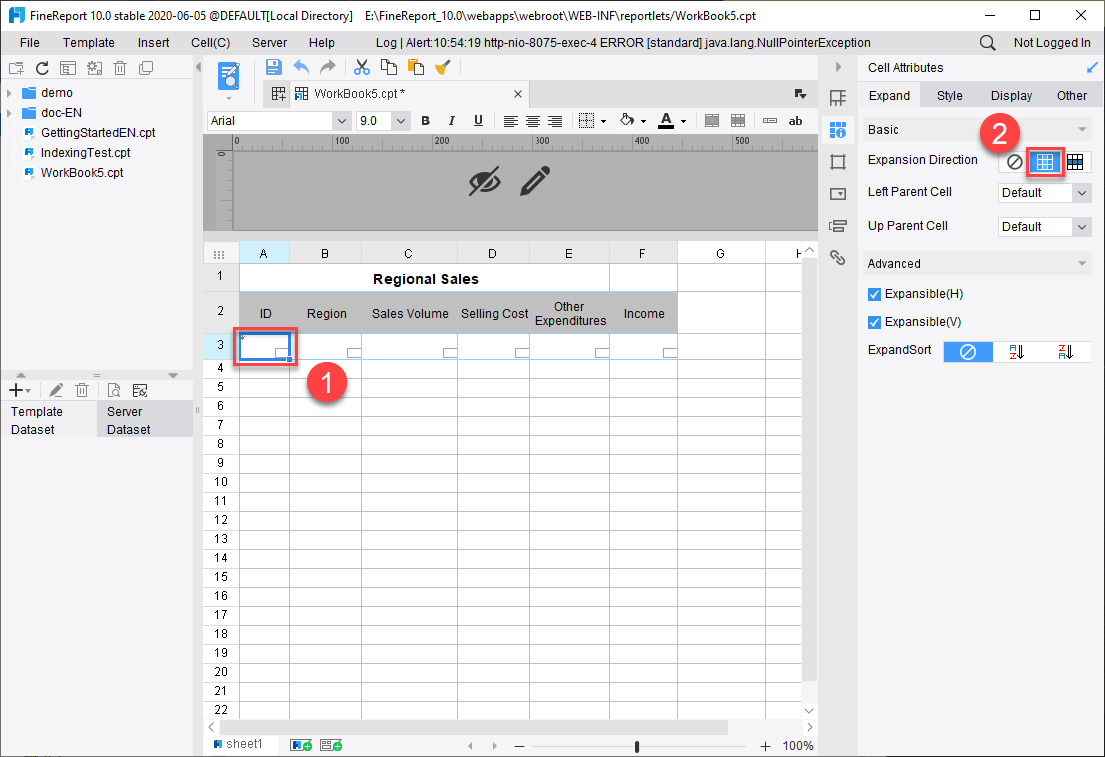JS Insert Customized Number of Rows-FineReport Help Document