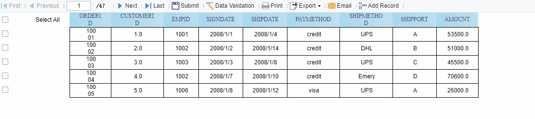 JS Check the Checkboxes on All Pages in Data Entry Mode-FineReport Help Document