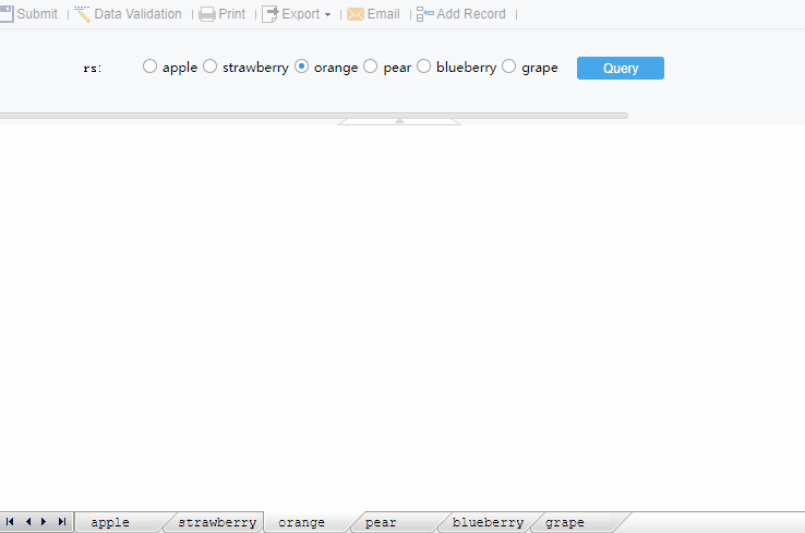 JS sheet Switch Sheets via Radio Button Group Widgets-FineReport Help ...