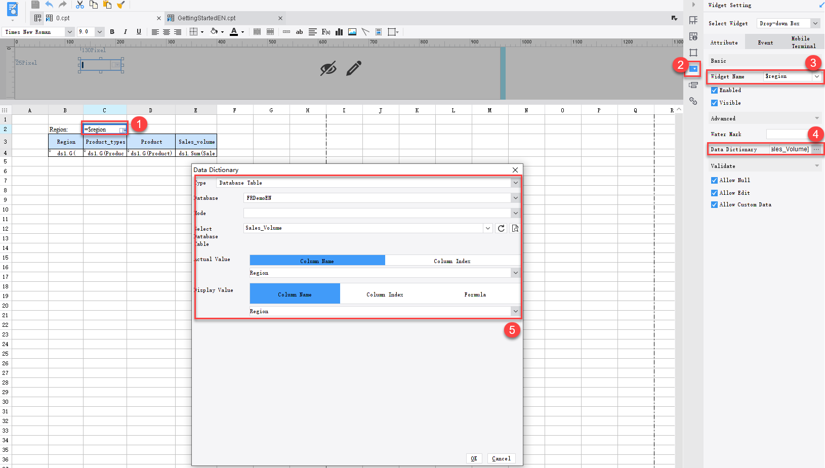 JS Execute Query using Widgets for Data Entry-FineReport Help Document