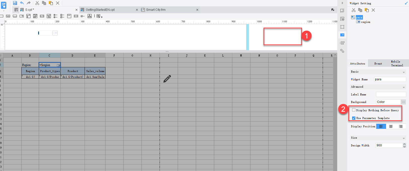 JS Execute Query using Widgets for Data Entry-FineReport Help Document