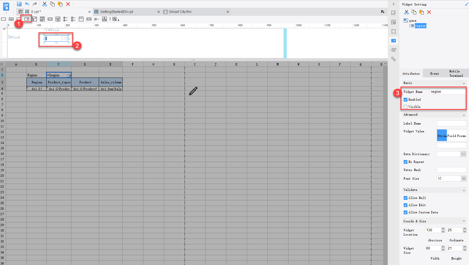 JS Execute Query using Widgets for Data Entry-FineReport Help Document