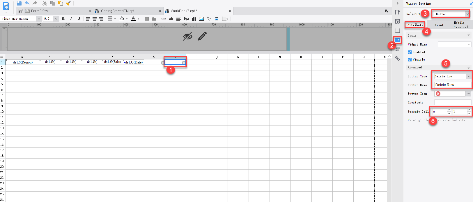 JS Confirm Before Delete Row-FineReport Help Document