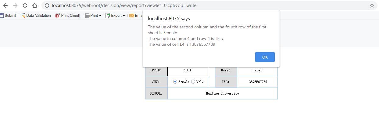 JS Get or Modify the Value of a Cell which is Bound with a Widge ...
