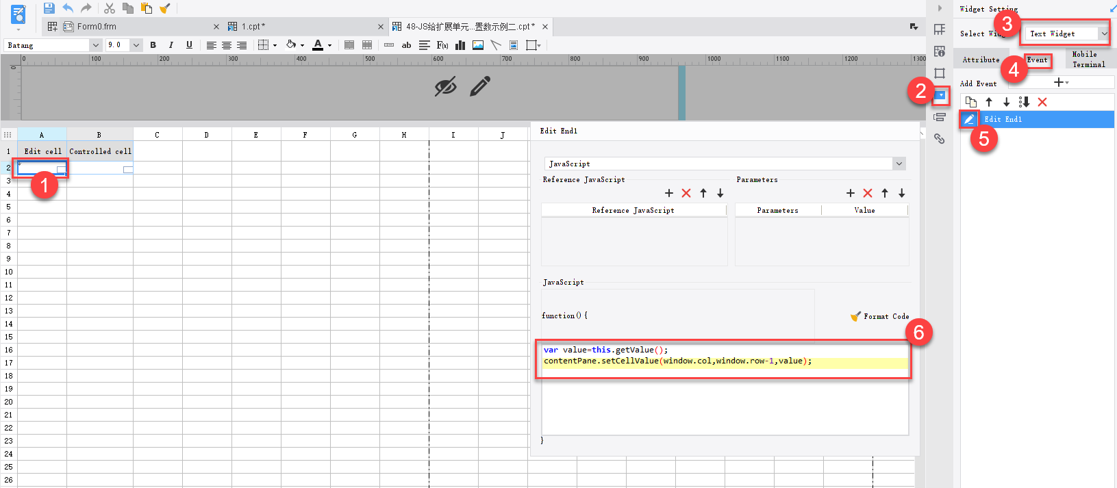 JS Set Values for Expanded Cells-FineReport Help Document