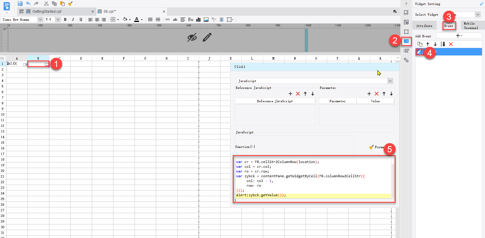 JS Get the Value of the Widgets in Expanded Cells-FineReport Help Document