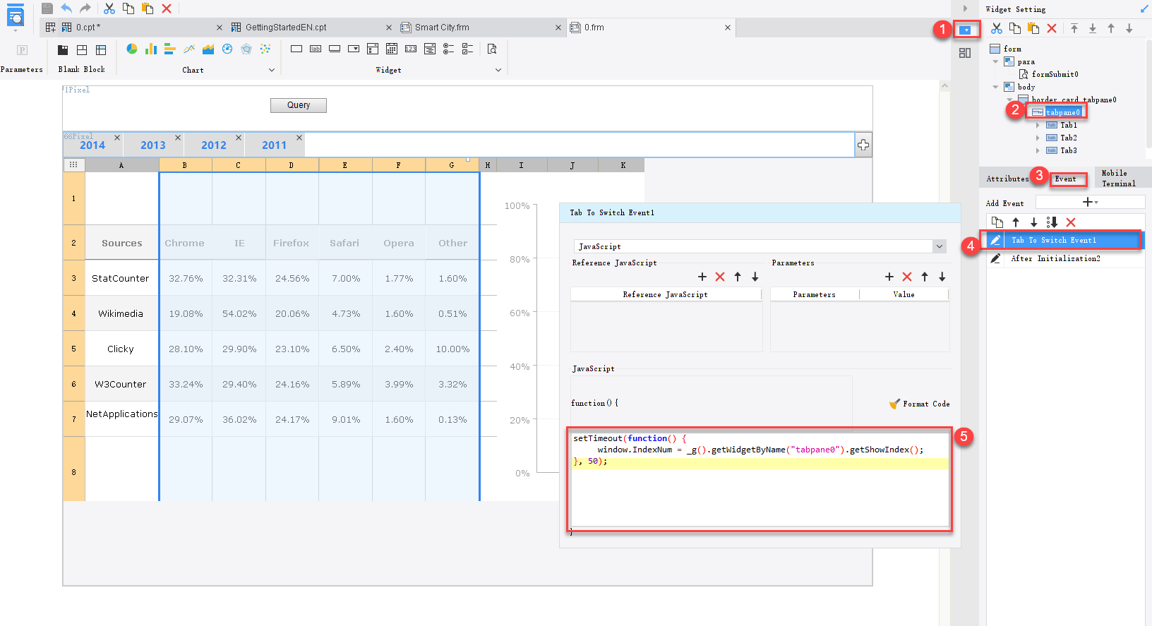 JS Stay on the Current Tab after Clicking Query-FineReport Help Document