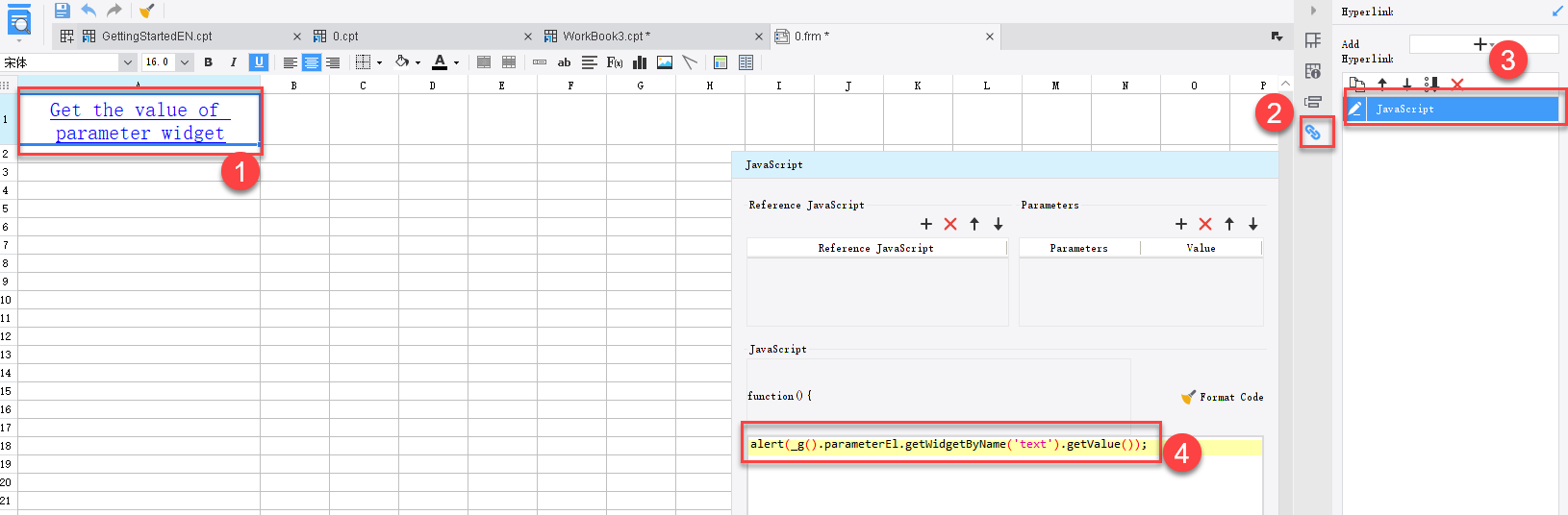 JS Get the Value of Parameter Widget-FineReport Help Document