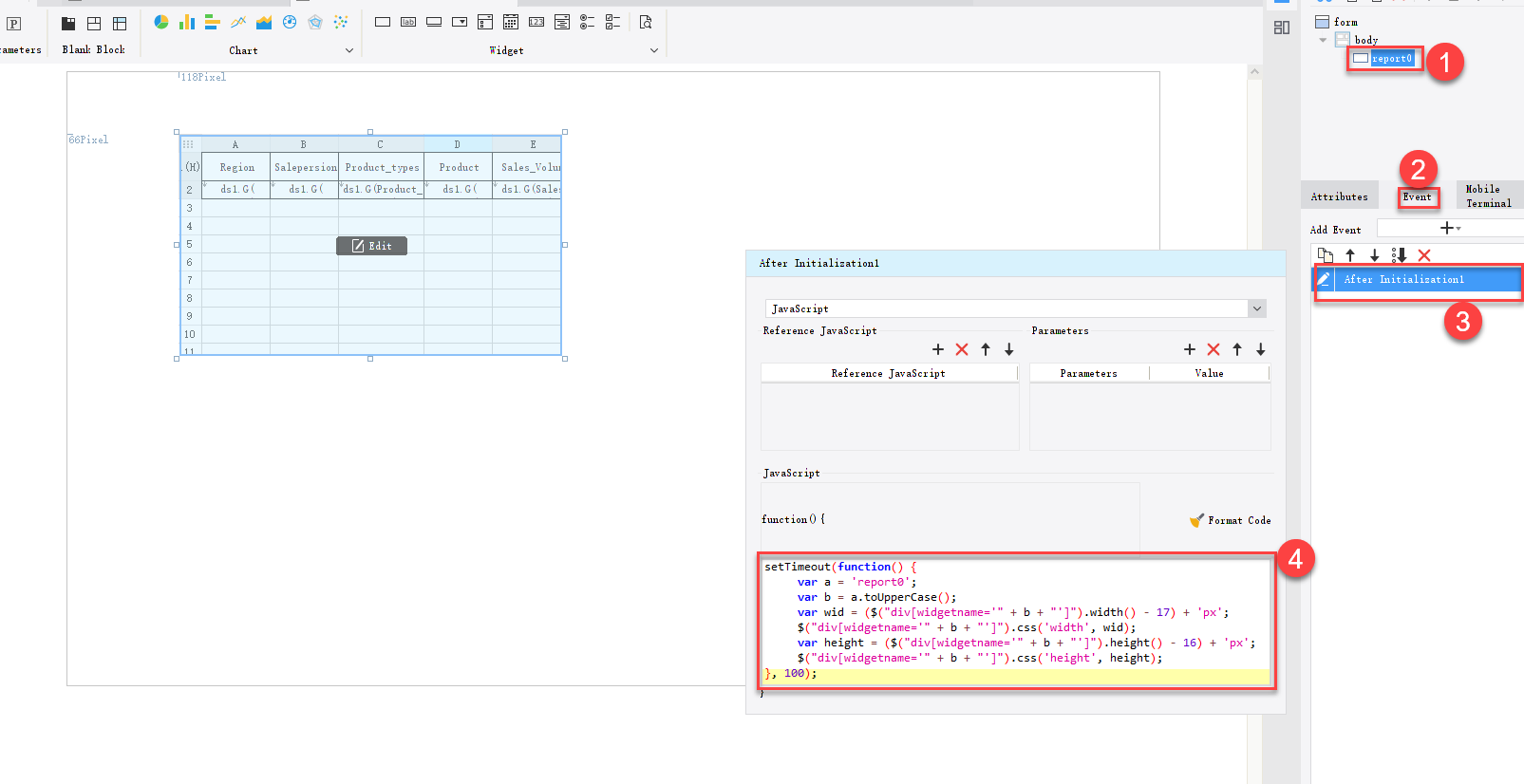 JS Hide the Scrollbar of Report Block-FineReport Help Document