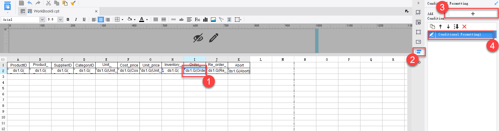 Cell Text Twinkling via CSS and Conditional Formatting-FineReport Help Document