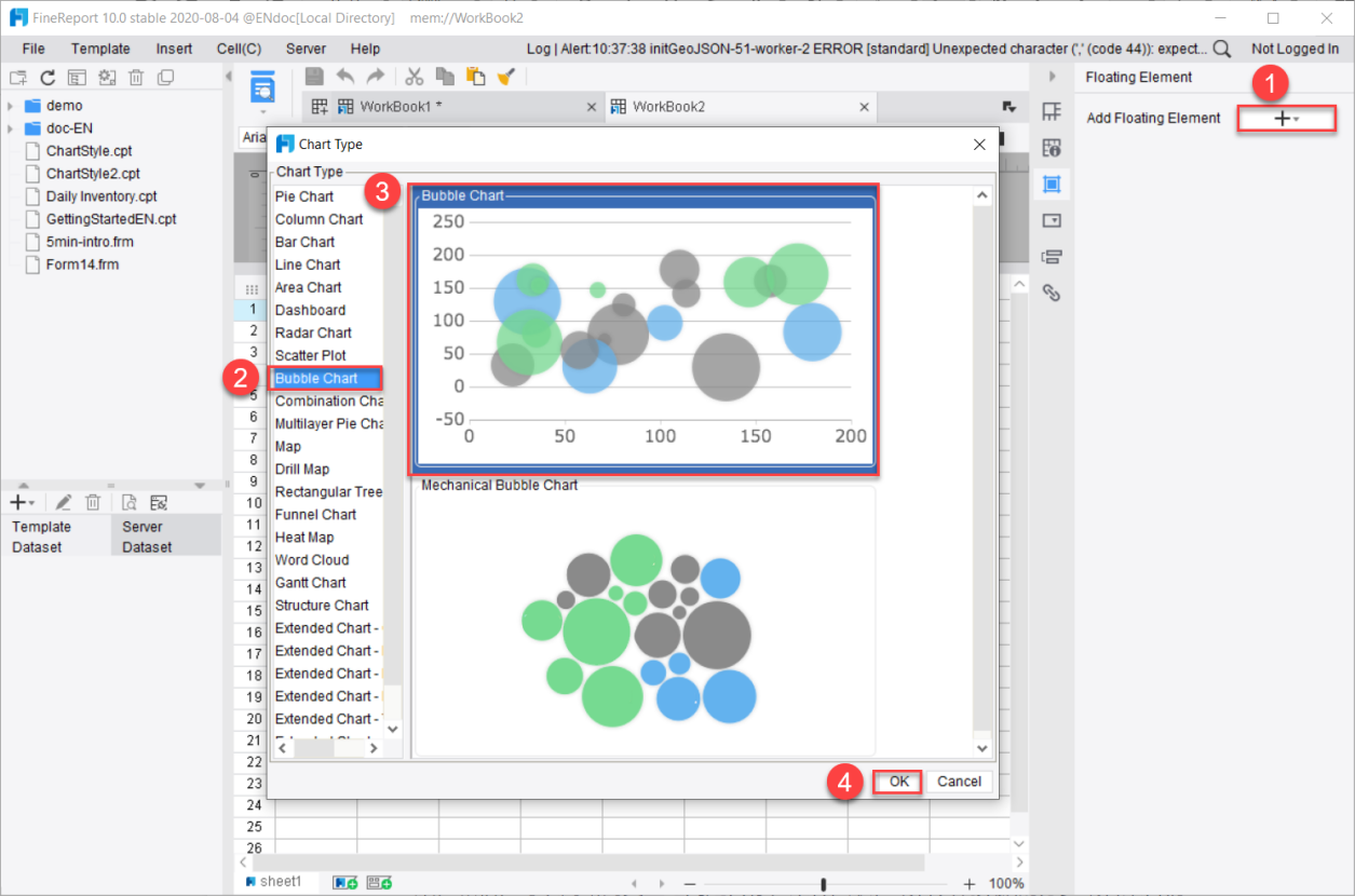 Bubble Chart-FineReport Help Document