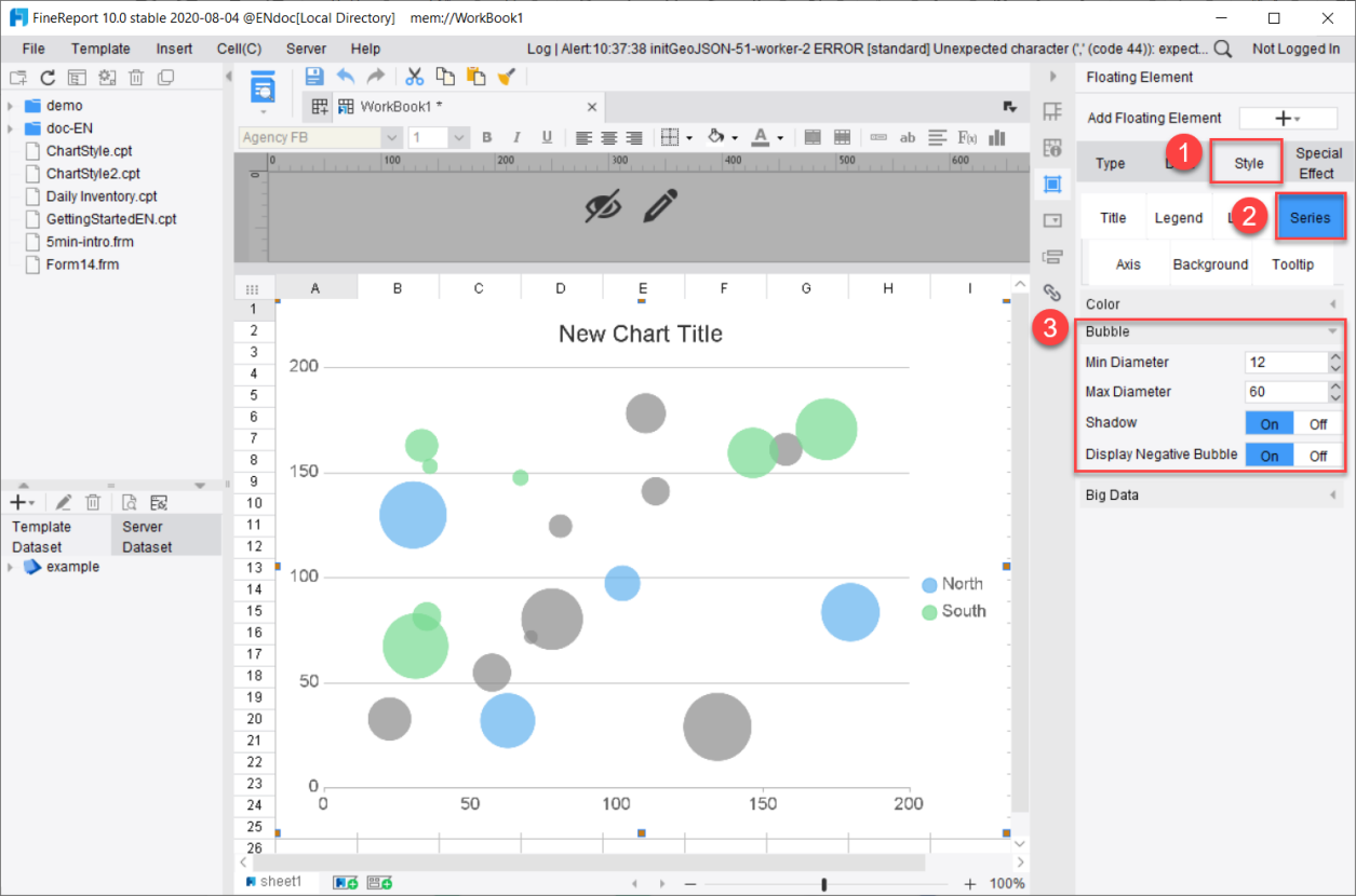 Bubble Chart-FineReport Help Document