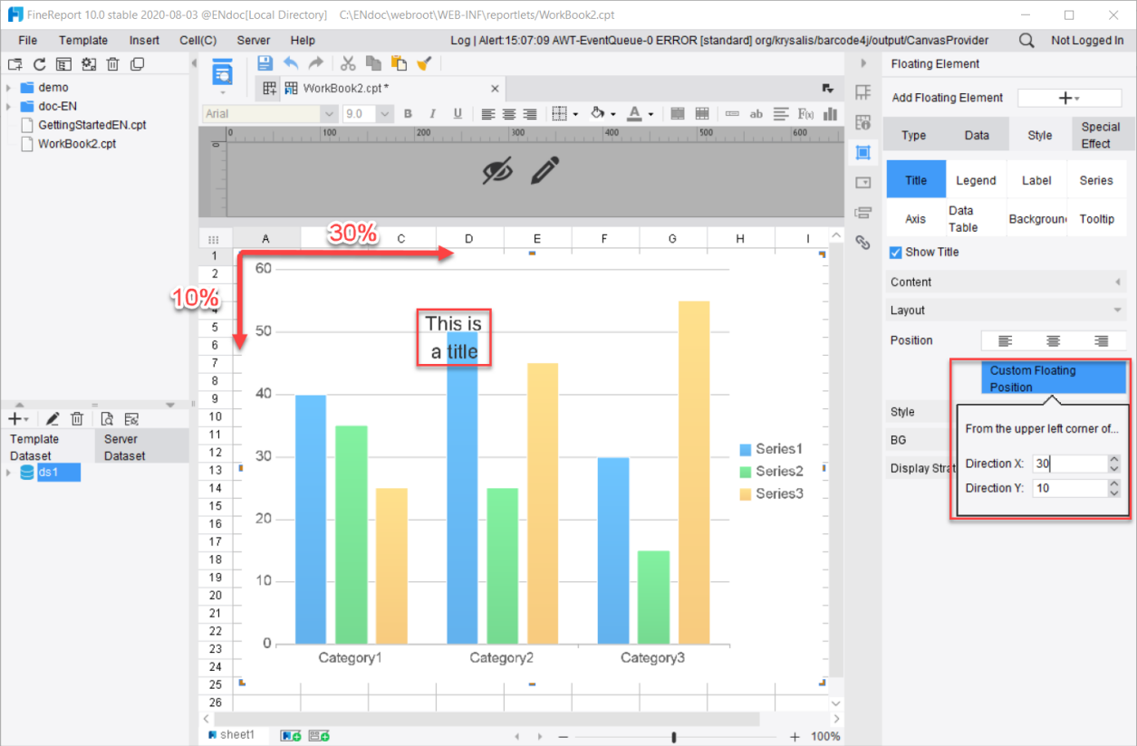 Chart Title-FineReport Help Document