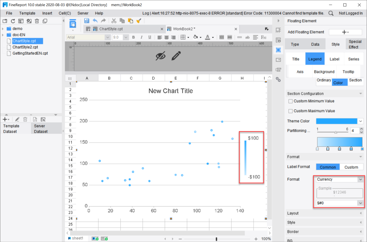 チャート凡例- FineReport Help Document