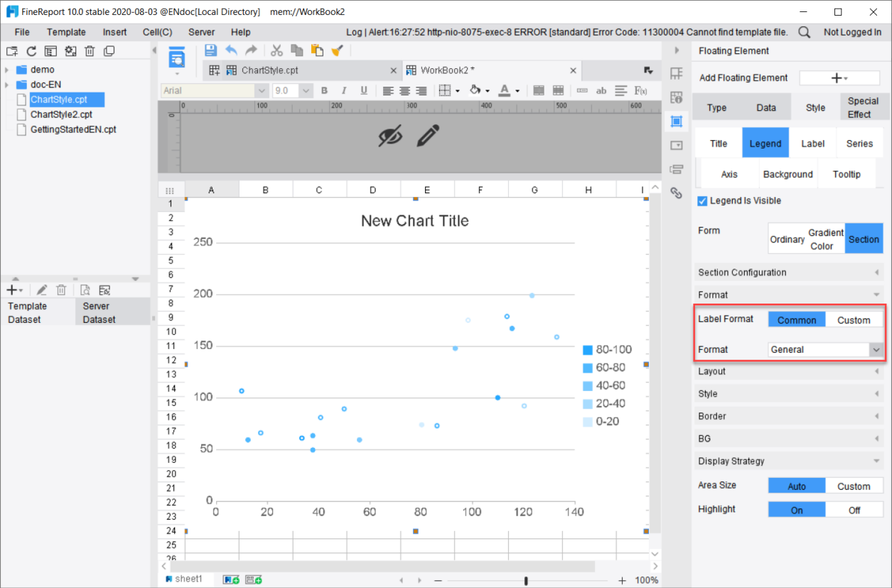 チャート凡例- FineReport Help Document
