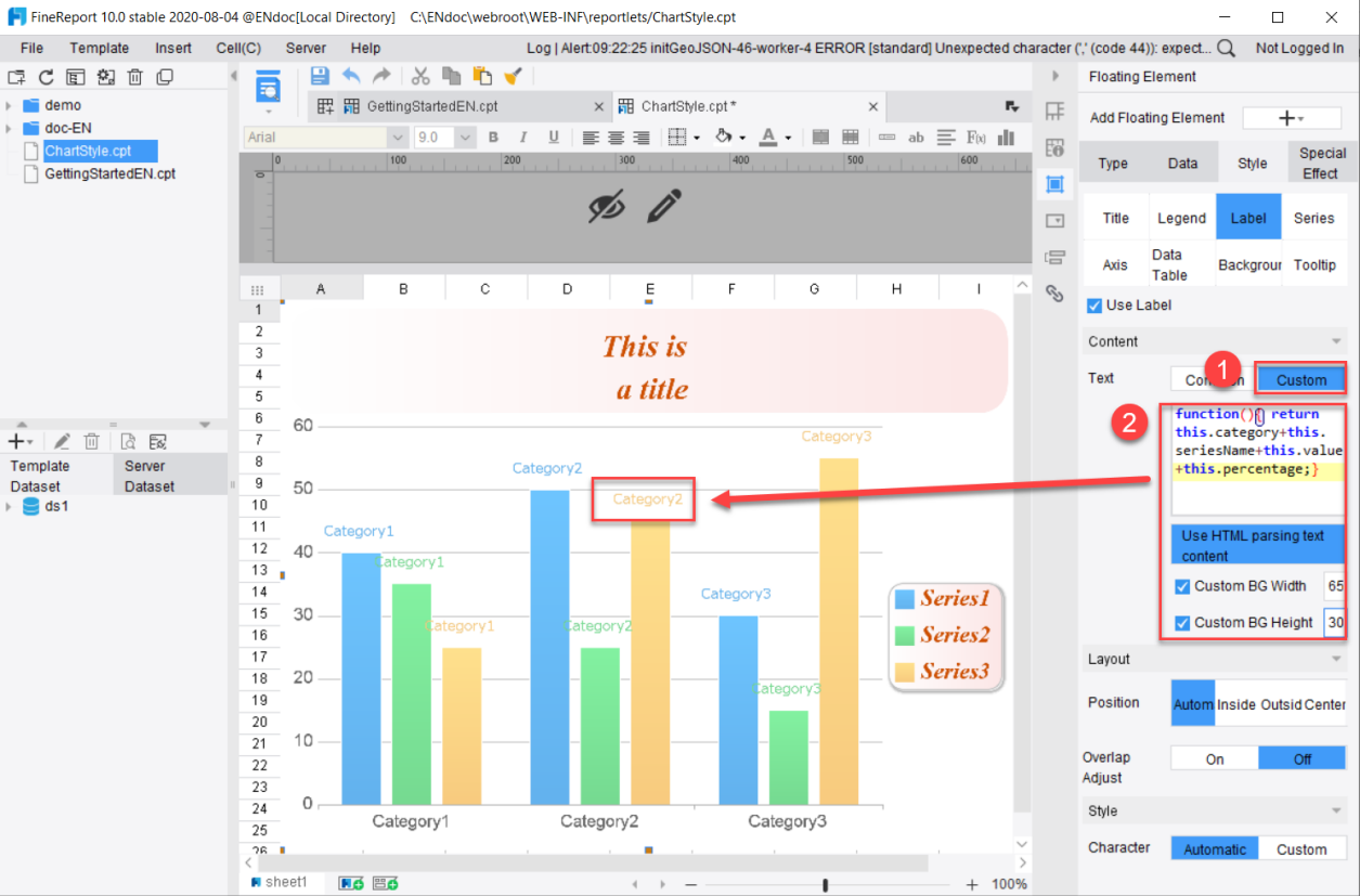 Chart Label-FineReport Help Document