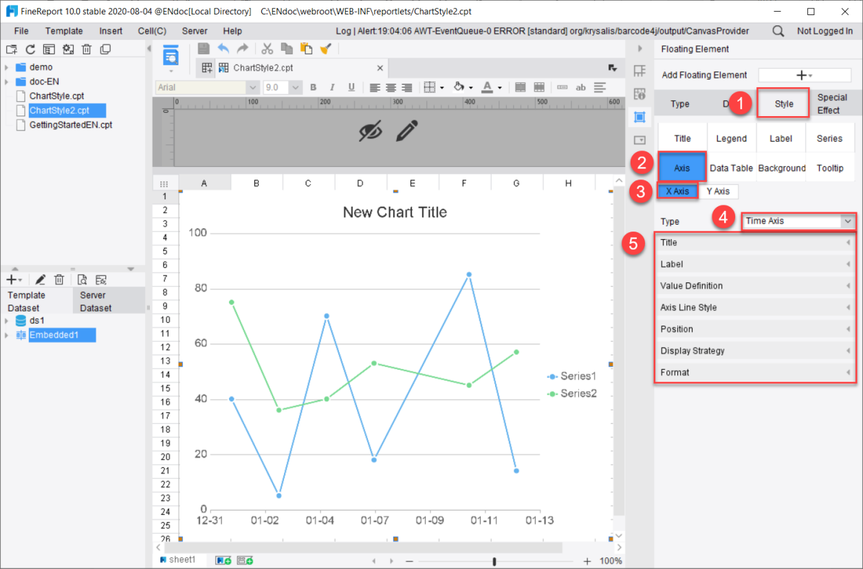 Chart Axis-FineReport Help Document