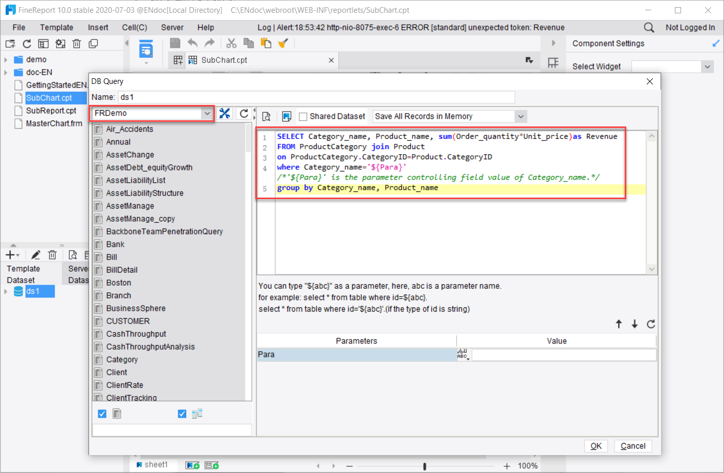 Drill-down Chart-FineReport Help Document