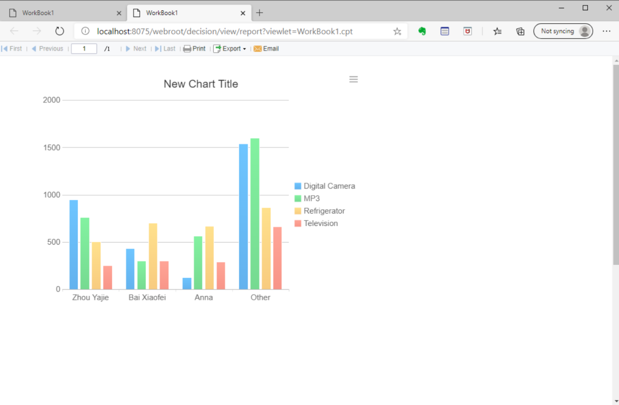 Chart Data-FineReport Help Document