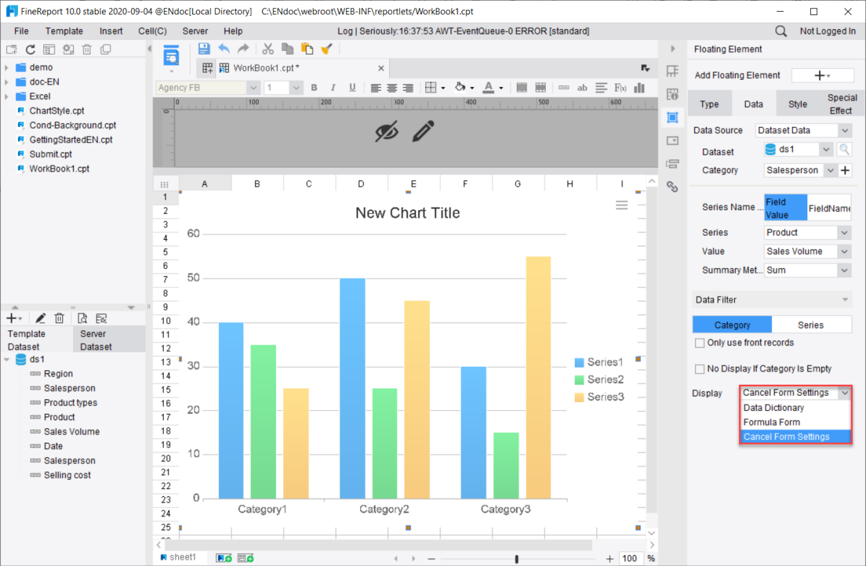 Chart Data-FineReport Help Document