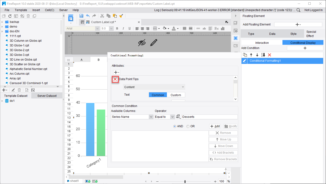 Chart Custom Tooltip Style-FineReport Help Document