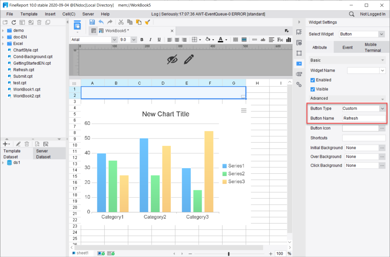 Chart Manual Refresh-FineReport Help Document