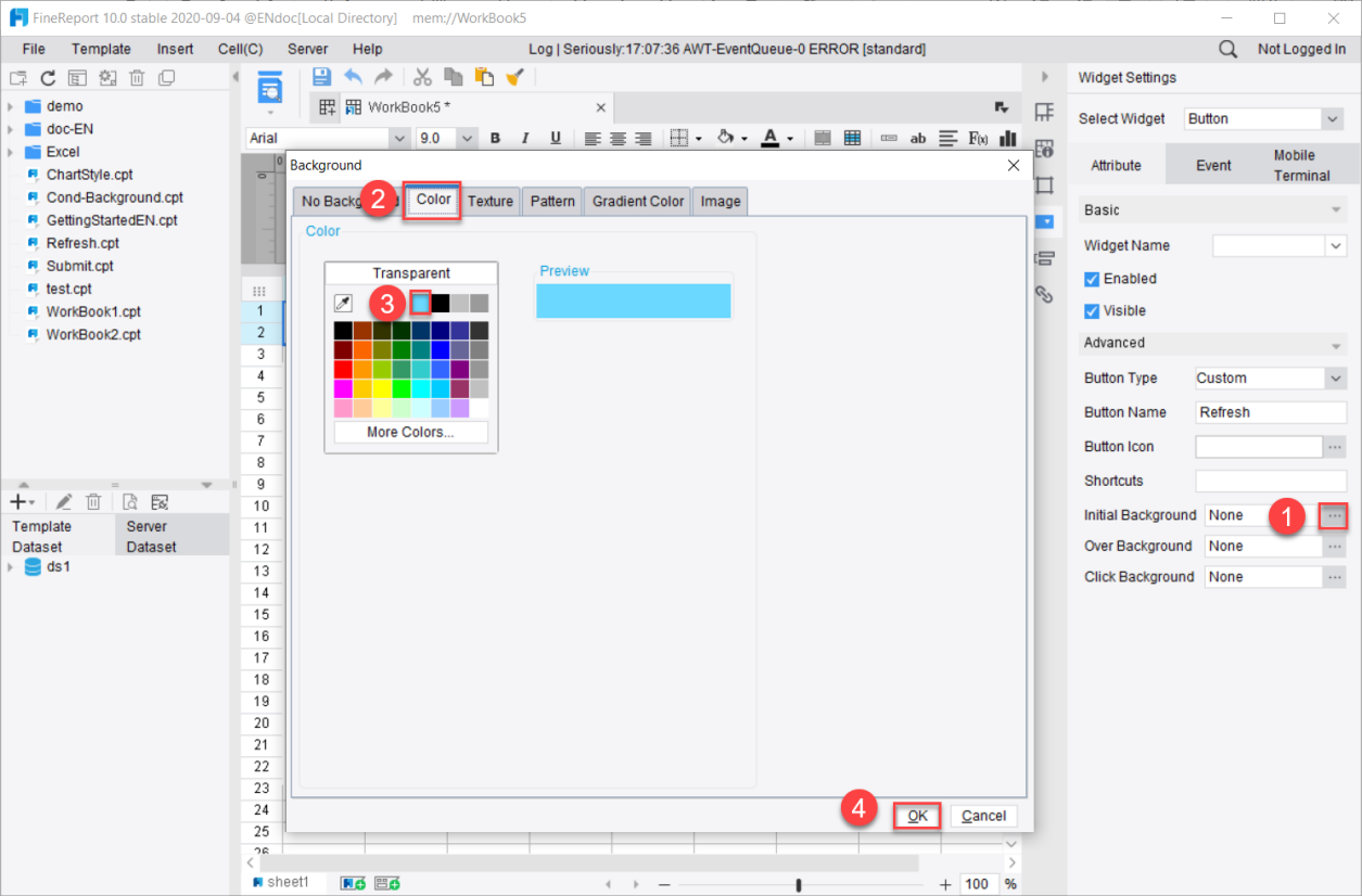 Chart Manual Refresh-FineReport Help Document