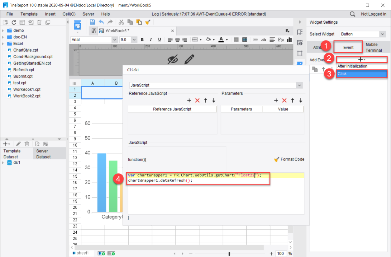 Chart Manual Refresh-FineReport Help Document