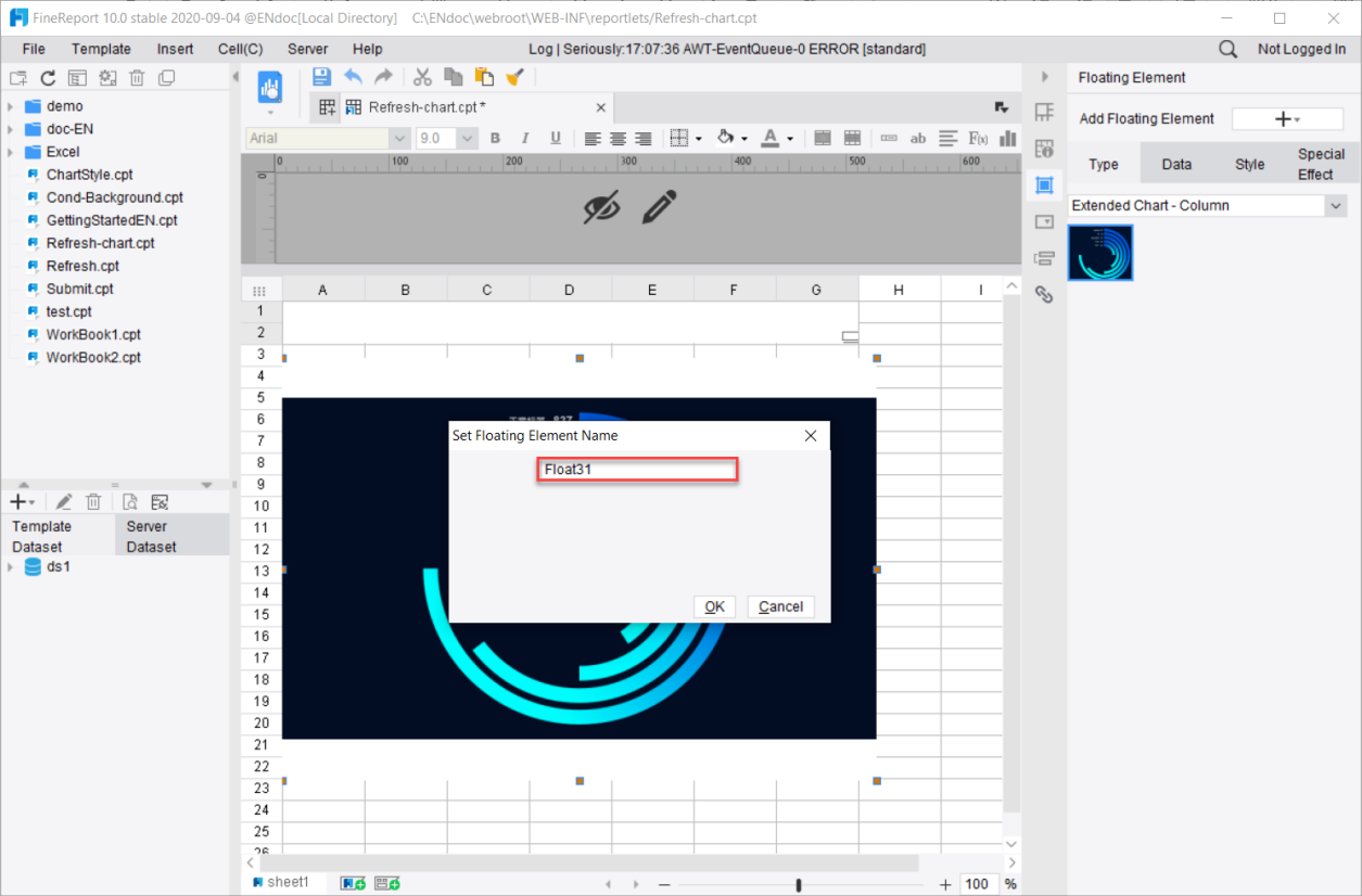 Chart Manual Refresh-FineReport Help Document