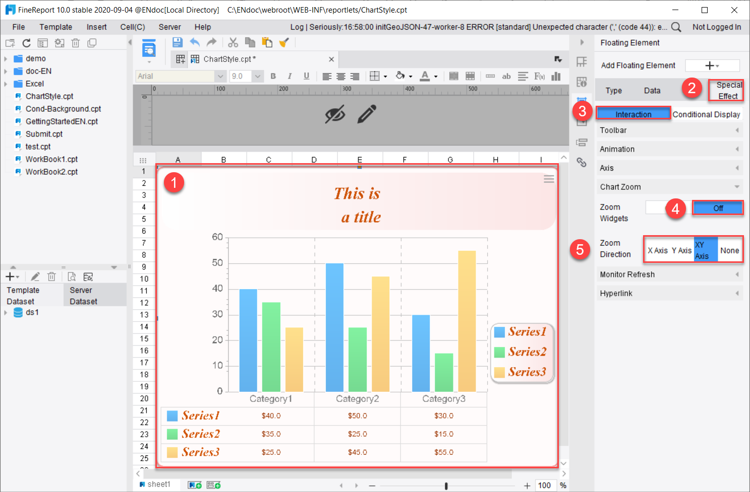 Chart Zooming-FineReport Help Document