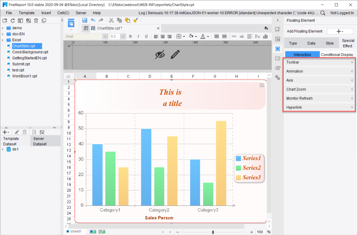 Chart Interaction-FineReport Help Document