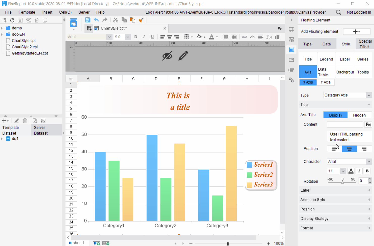 Chart Axis-FineReport Help Document