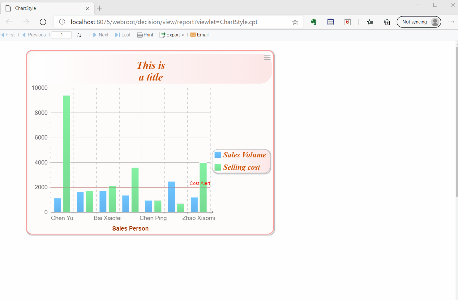 Chart Interaction-FineReport Help Document